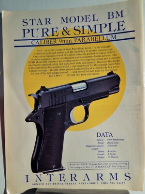 STAR MODEL BM PISTOL FIREARM ORIGINAL VTG 1980S ADVERTISEMENT | eBay