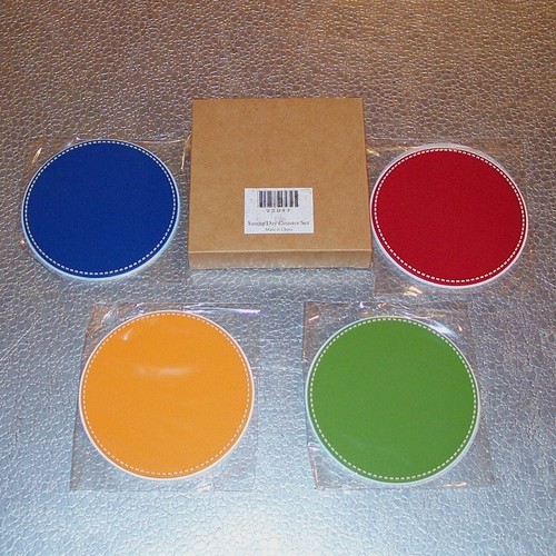 Longaberger Sunny Day COASTER SET 4-Colorful Coasters ~ Brand New in ...