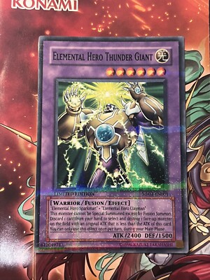 Yugioh Elemental Hero Thunder Giant MF01-EN001 Parallel Rare Promo NM ...