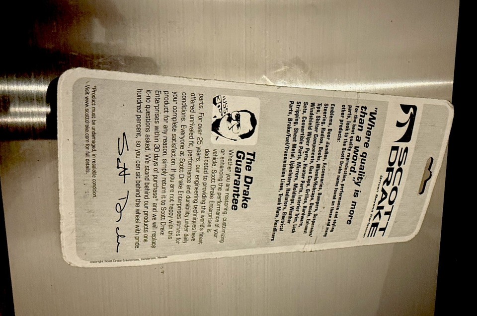 1965 1966 FORD MUSTANG SHELBY GT350 COBRA DIECAST TAIL PANEL EMBLEM NOS ...