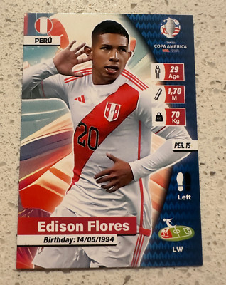 2024 Copa America Cards Edison Flores Flash Edition Peru | eBay Australia