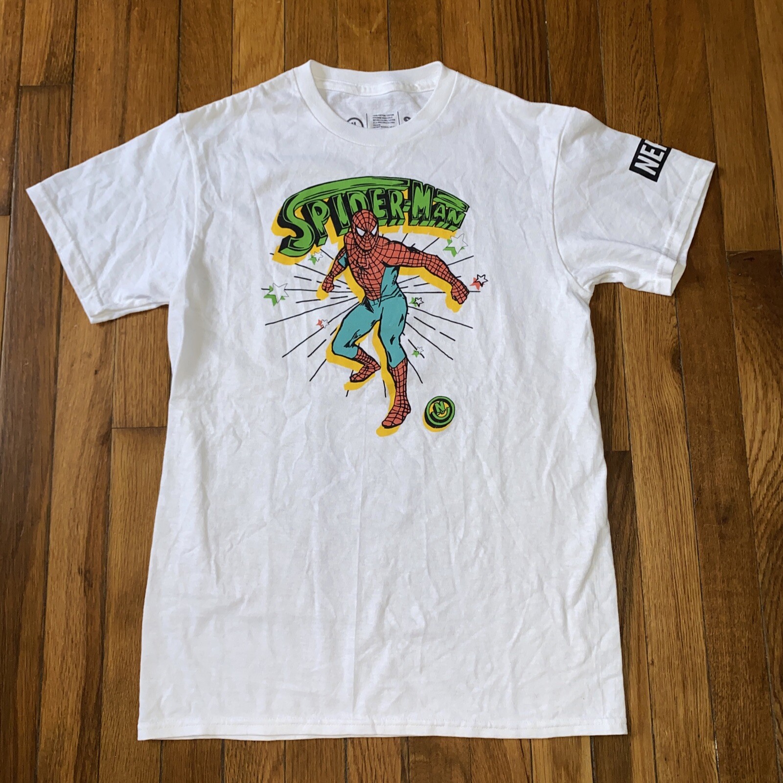 Rare NEFF Spider-Man White Short Sleeve T Tee Shirt M… - Gem