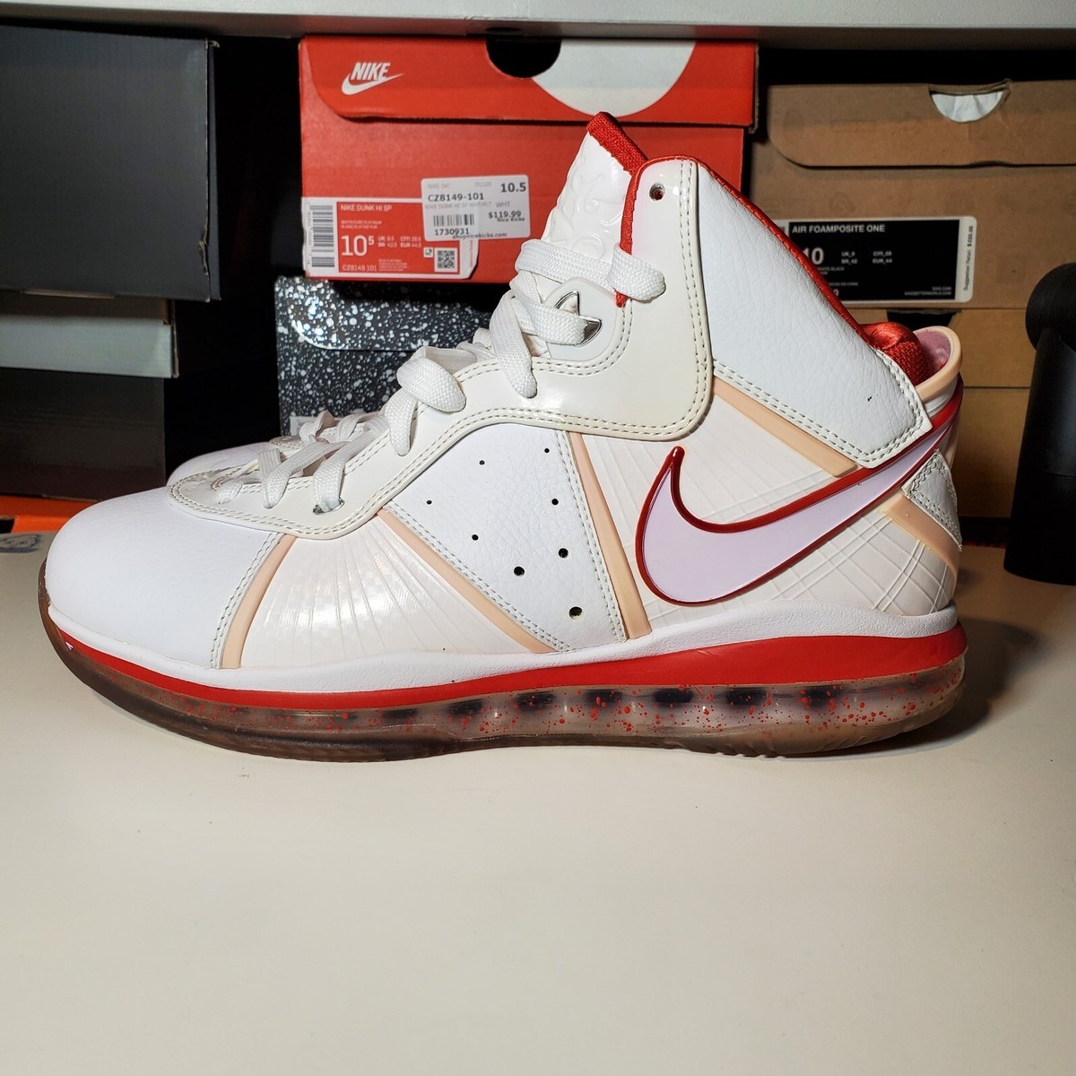 Lebron 8 Red And White