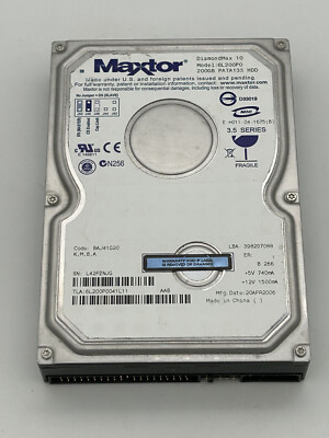 Maxtor IDE / PATA 6L200P0 6L200P0041L11 20APR2006 K,M,B,A BAJ41G20 ...
