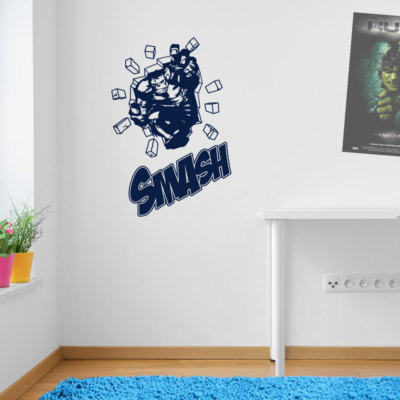 Hulk Smash Wall Stickers Decals Kids Decor Window Fun Vinyl Colourful ...