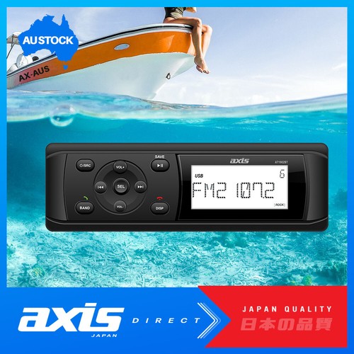 AXIS - AT1902BT 12V IPX5 MARINE AM/FM RADIO, BLUETOOTH MULTIMEDIA ...