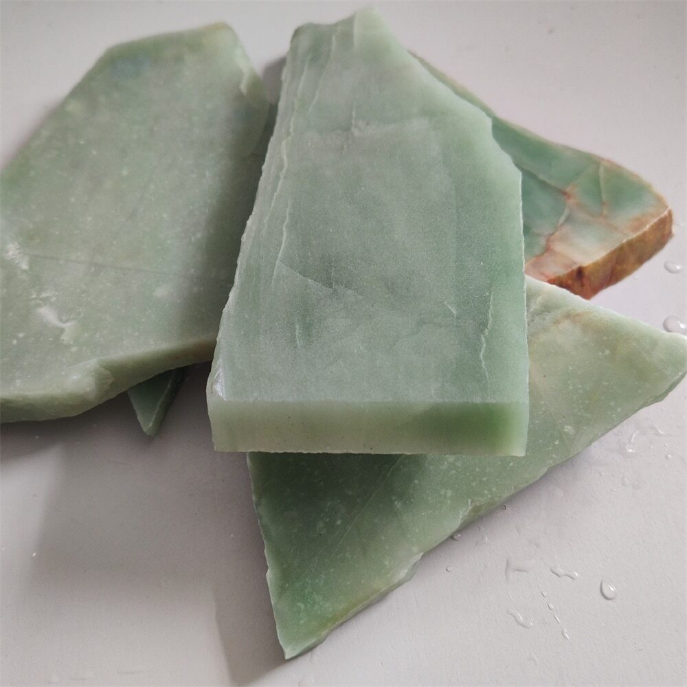 100% Natural Small Jade Jadeite Stone Green Raw Mineral Slab Specimens ...