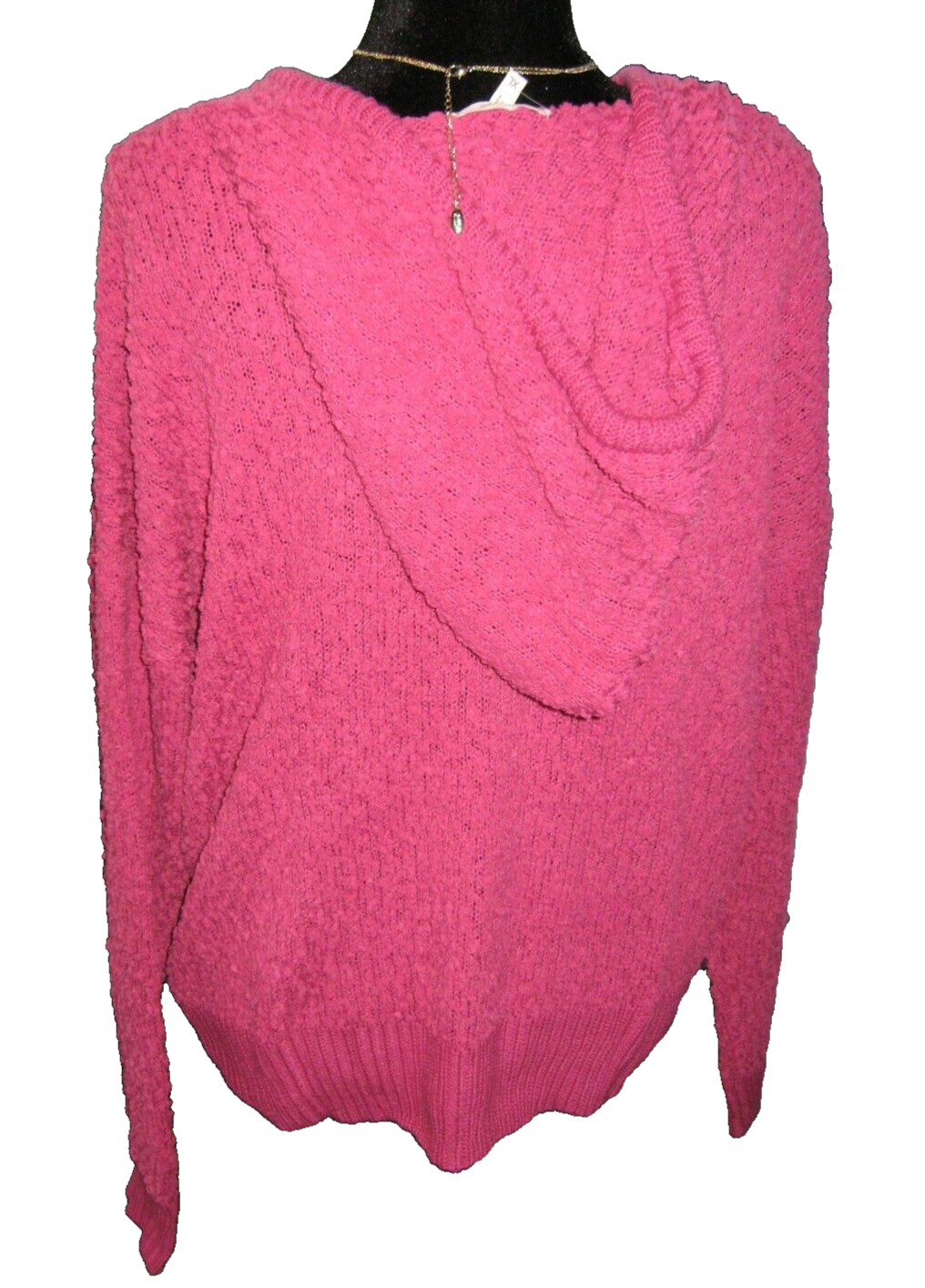 Maurices~New With Tags~Solid Pink Hooded Pullover Sweater~Size Small | eBay