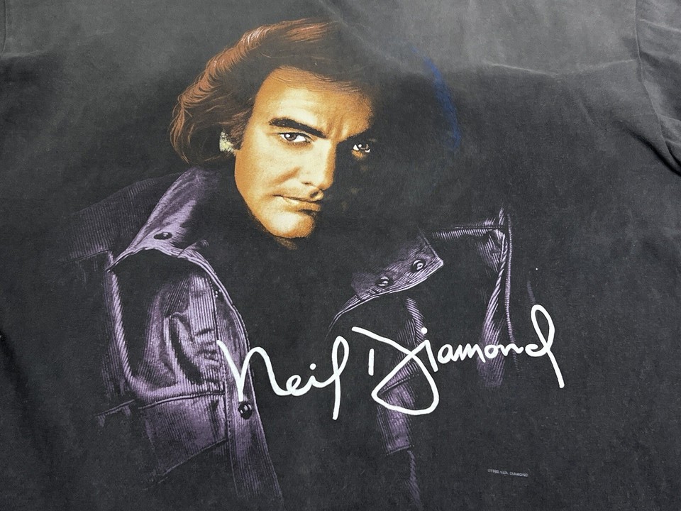Vintage Neil Diamond Sun Faded Gradient Shirt American Tour '93 90s USA ...