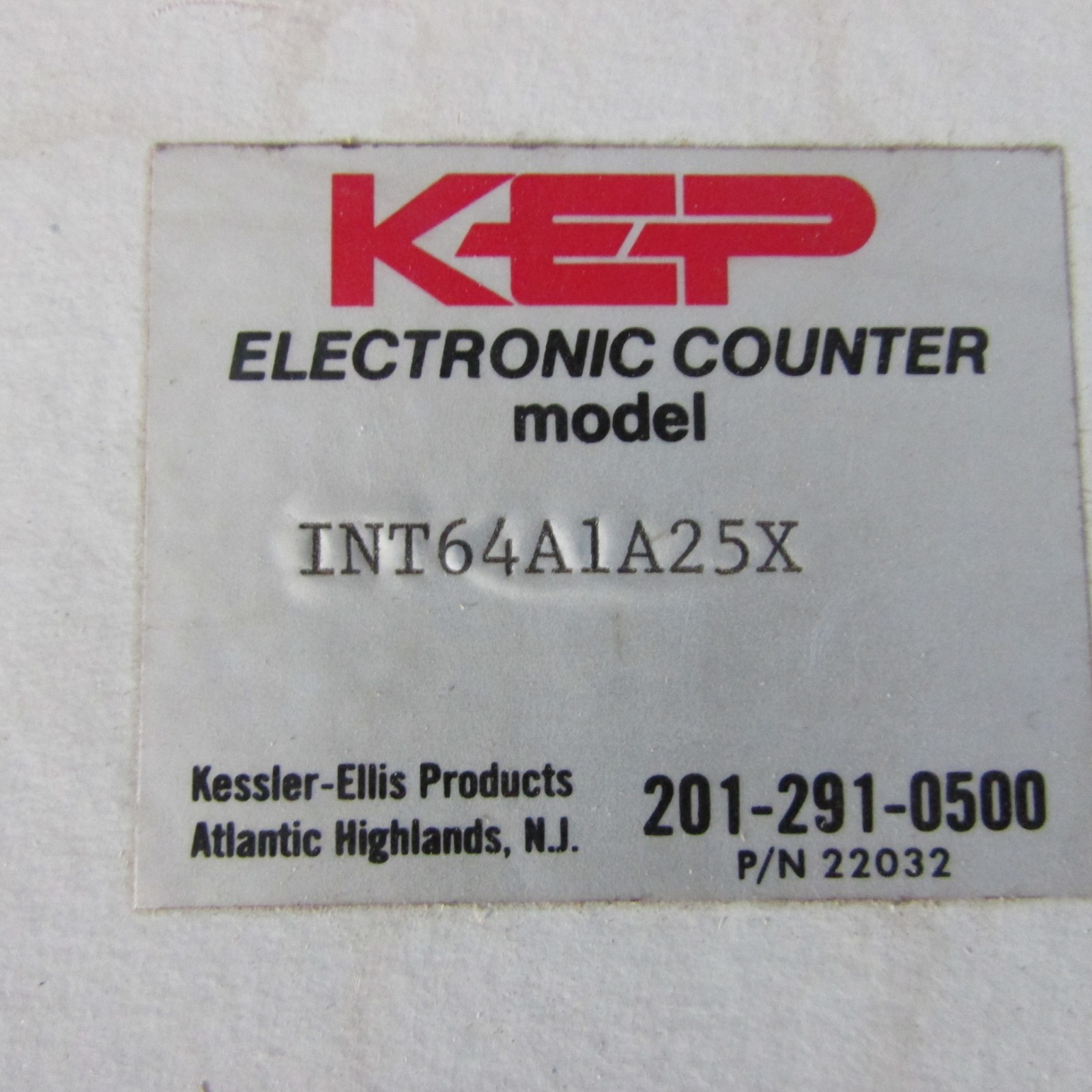 KEP INT64A1A25X Electronic Counter 22032 | eBay