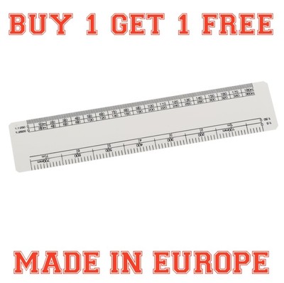 1 x 15cm Scale Ruler - Professional Quality Oval Scale Ruler Buy 1 Get ...