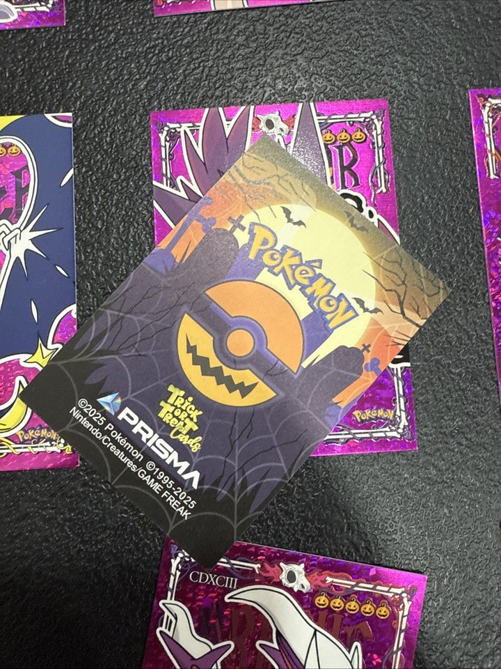 2025 POKEMON HALLOWEEN Trick Or Trade Prisma Cards Full Set 9/9 Purple ...