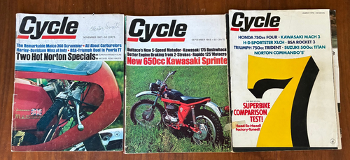 3 - Cycle Magazines - Nov. 1967, Sept. 1968, & March 1970 | eBay
