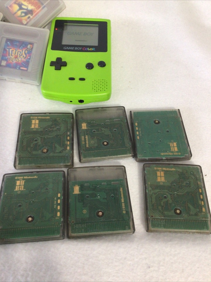 Nintendo Game Boy Color Kiwi Green w/Games Bundle | eBay