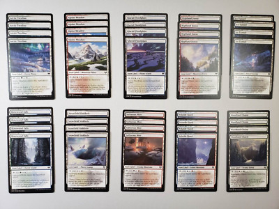40 Card MTG Kaldheim Snow Covered Dual Lands 4 of Each Near Mint | eBay