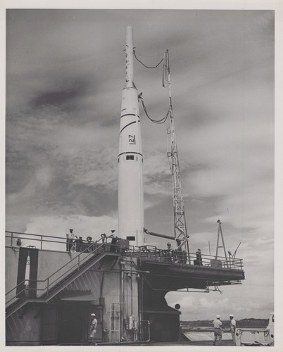 Early Rocketry | RARE NASA 1950s Thor Rocket on Launch Pad Preparing ...