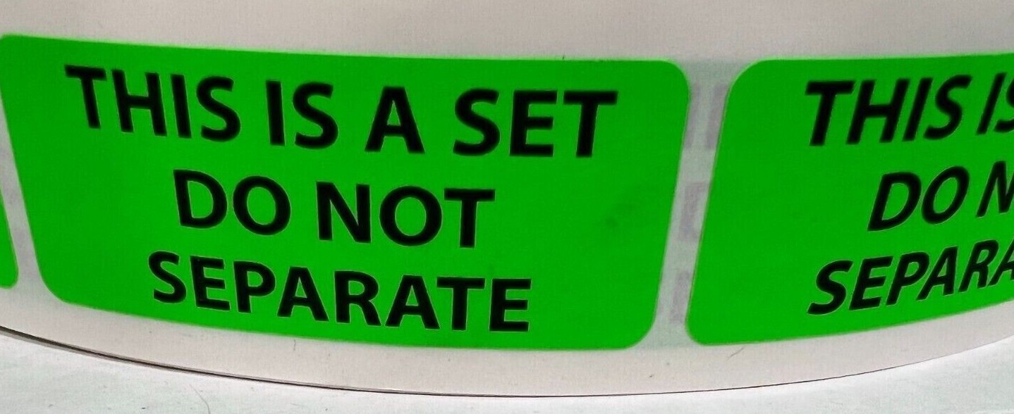 500 1x1 1/2 DO NOT SEPARATE NEON GREEN Labels Stickers shipping ...