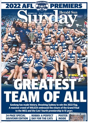Geelong cats AFL football team poster,BIG, 420x300,Sydney swans,Pies ...