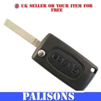 for CITREON C2 C3 BERLINGO 2 BUTTON REMOTE KEY FOB CASE + BATTERY CLIP ...