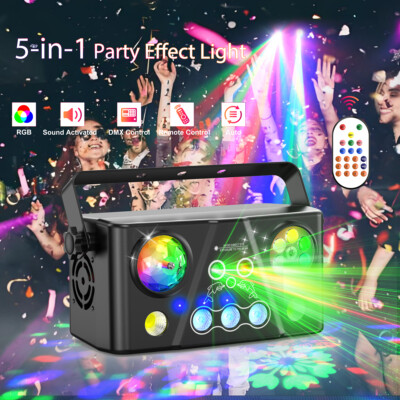 4/5in1 Party Effect Light RGB LED Laser Projector Beam DJ Disco Stage ...