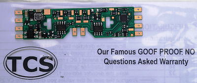 DCC decoder Train Control Systems (TCS) A4X, HO/OO Scale 'drop in ...