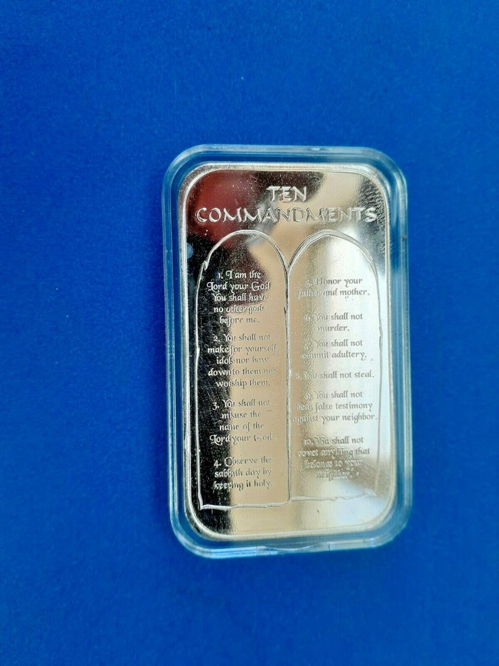 1 oz TEN COMMANDMENTS Silver Bar .999 Pure Silver | eBay
