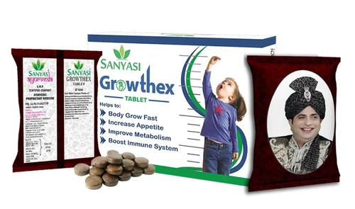 Sanyasi Growthex Tablet - Help to Grow Height Fast 120 Tablets -FAST ...