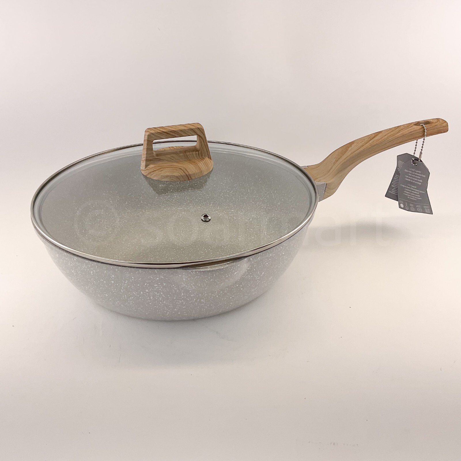 Natural Elements Woodstone Non-stick 12.5 Inches Saute Pan Lid Beige ...