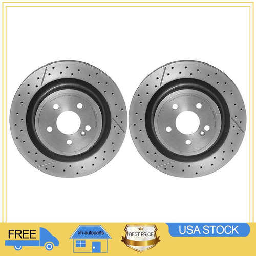 Fits 2014-2018 Mercedes-Benz CLA45 AMG Rear Coated Brake Rotors - OE XH ...