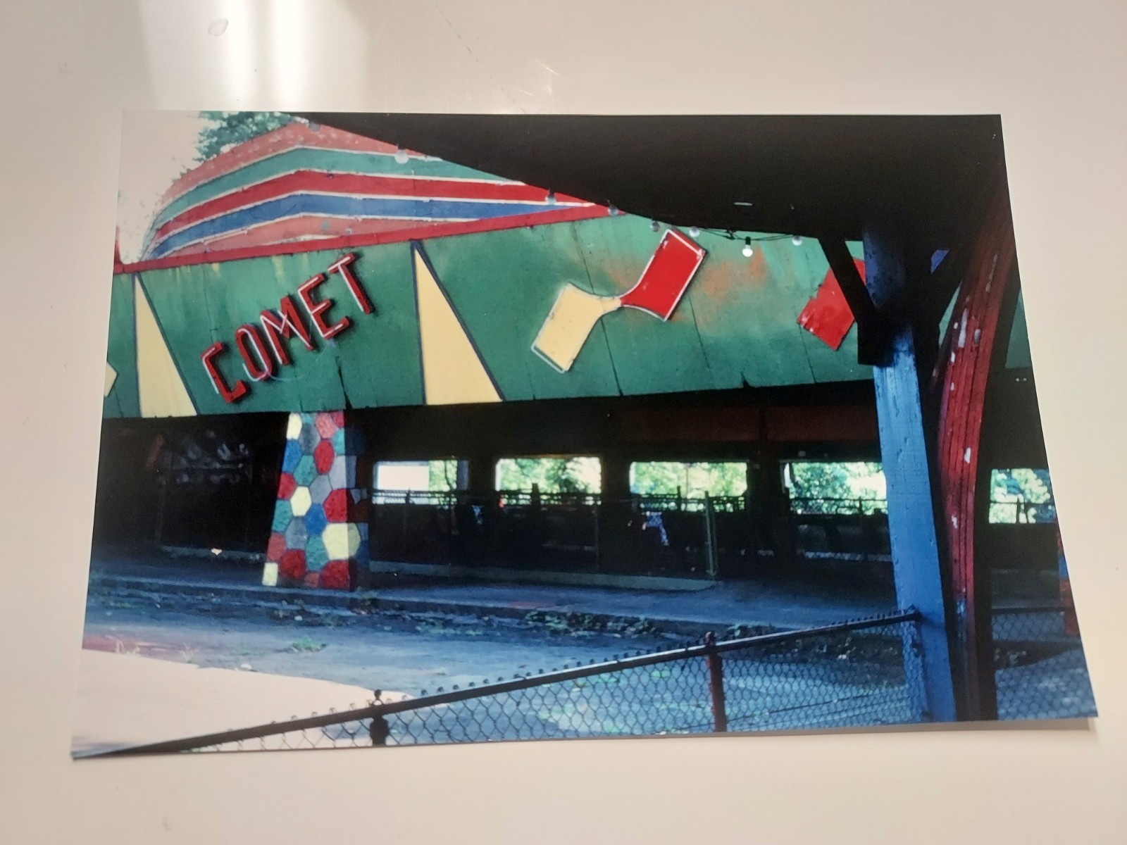 New Castle PA CASCADE PARK Comet Ravine Roller Coaster station 1982 ...