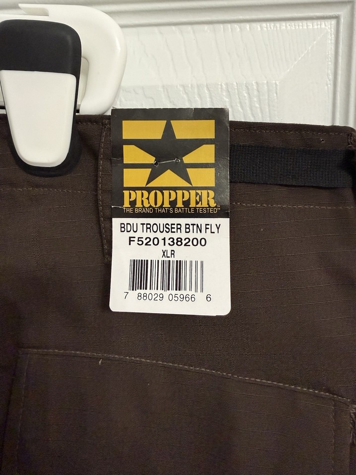 Propper Uniform BDU Trouser Brown Button Fly Tactical LEO Cargo Pants ...