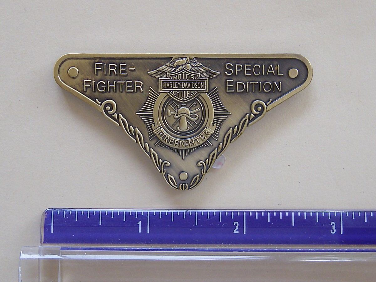Harley Davidson Firefighter Badge