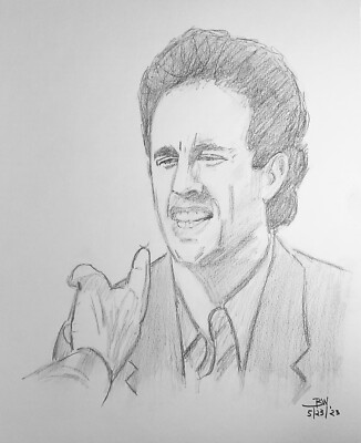 SEINFELD PENCIL DRAWING 11X14 JERRY SEINFELD PORTRAIT SKETCH | eBay
