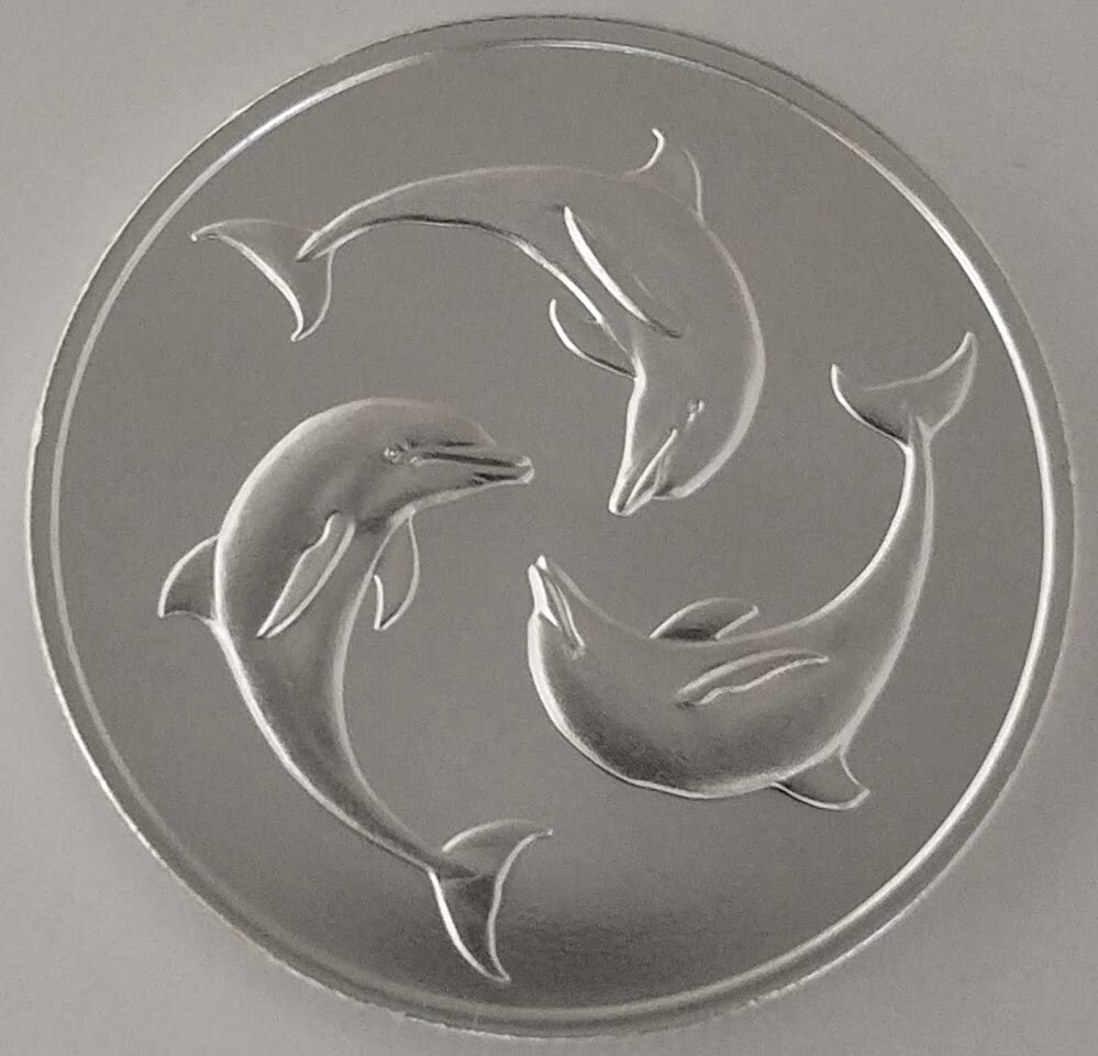 Three Dolphins 1 Troy Oz .999 Silver Round Coin encapsulated,GEM BU | eBay