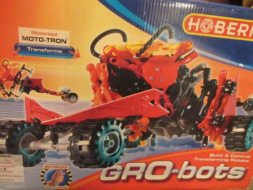 Vintage Hoberman Gro-bots Motorized MOTO-TRON Transforms Robot Build ...