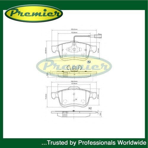 Premier Front Brake Pads Set Fits Fiat Doblo 2011- 77365796 | eBay UK