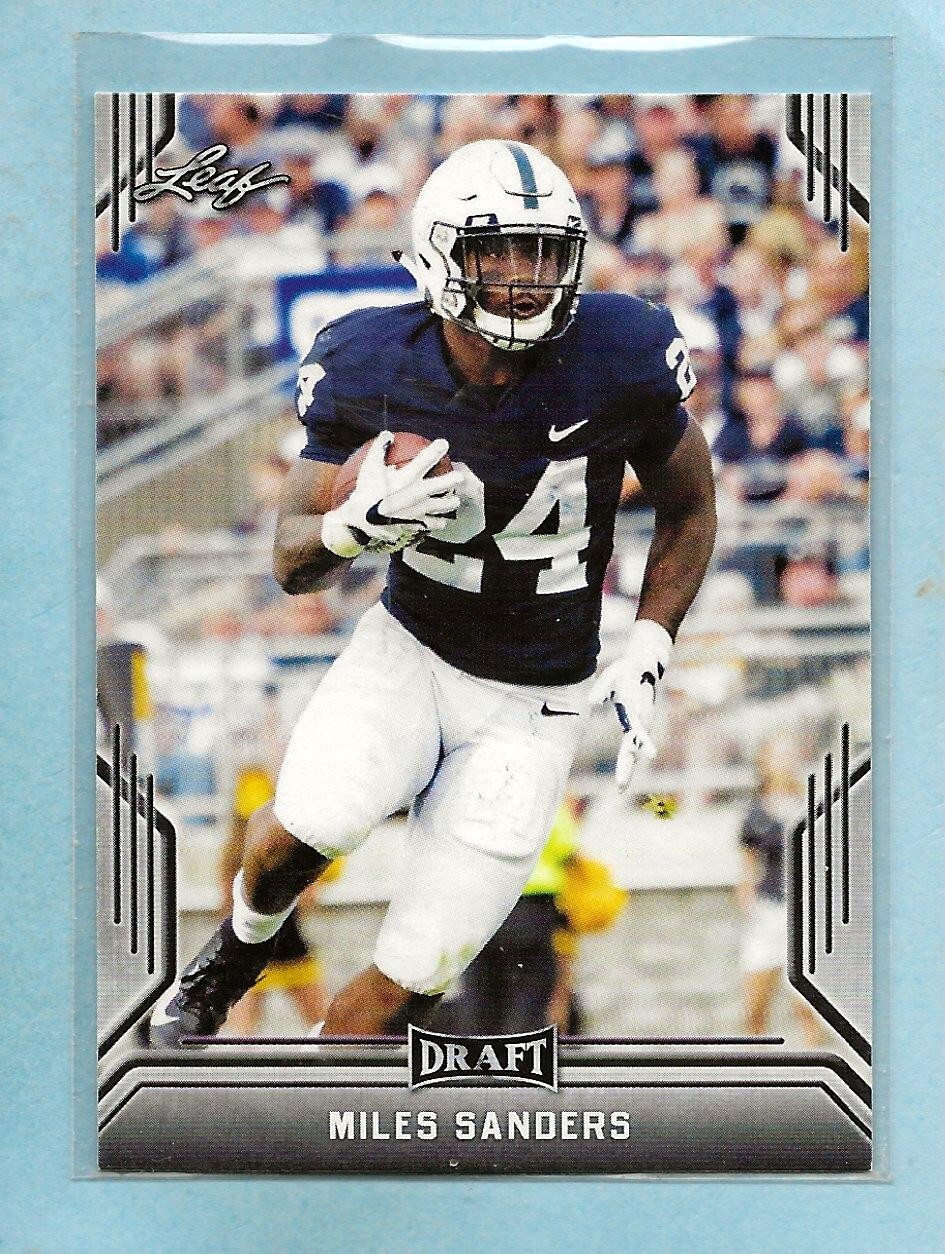 MILES SANDERS - 2019 Leaf Draft "Rookie" - #56 - Eagles - Comb ...