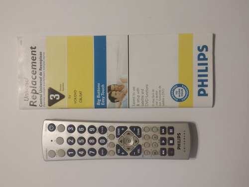 PHILIPS UNIVERSAL CL034 TV VCR/DVD SAT Remote Control w/ Manual ...