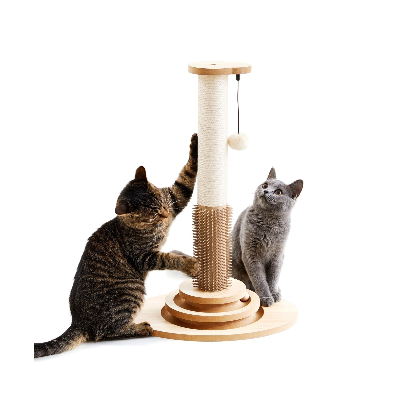 Made4Pets Cat Scratching Post, 23" Tall Sisal Scratcher Post with Cat ...