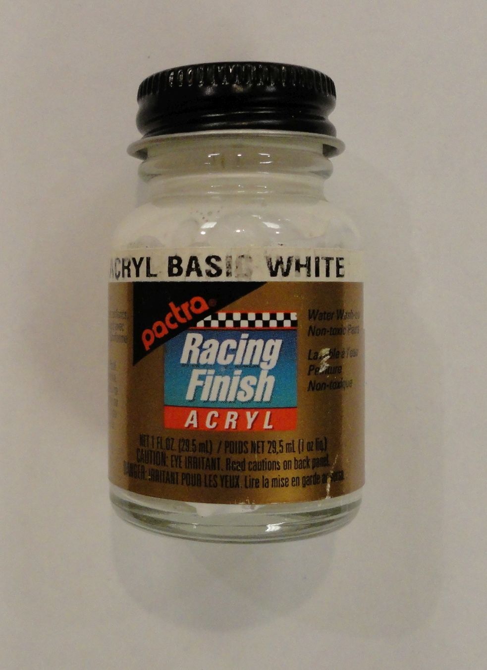 Pactra 1 oz. Acrylic Racing Finish Basic White Polycarbonate Paint ...