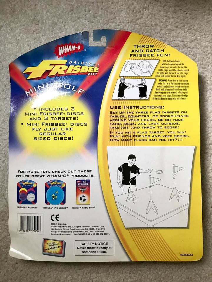 New 2001 WHAM-O FRISBEE Mini Golf Game Factory Sealed but Some Wear to ...