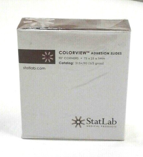 StatLab 315+/90(1/2 gross) Adhesion Slides 90° Corners 75x25x1mm | eBay