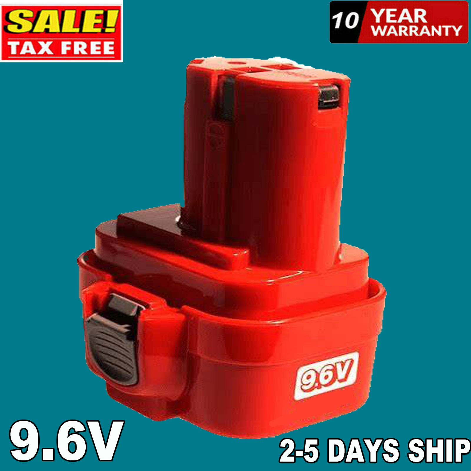9.6 Volt Ni-Mh Battery for Makita 9100 9120 9122 9133 9134 6222D 192596 ...
