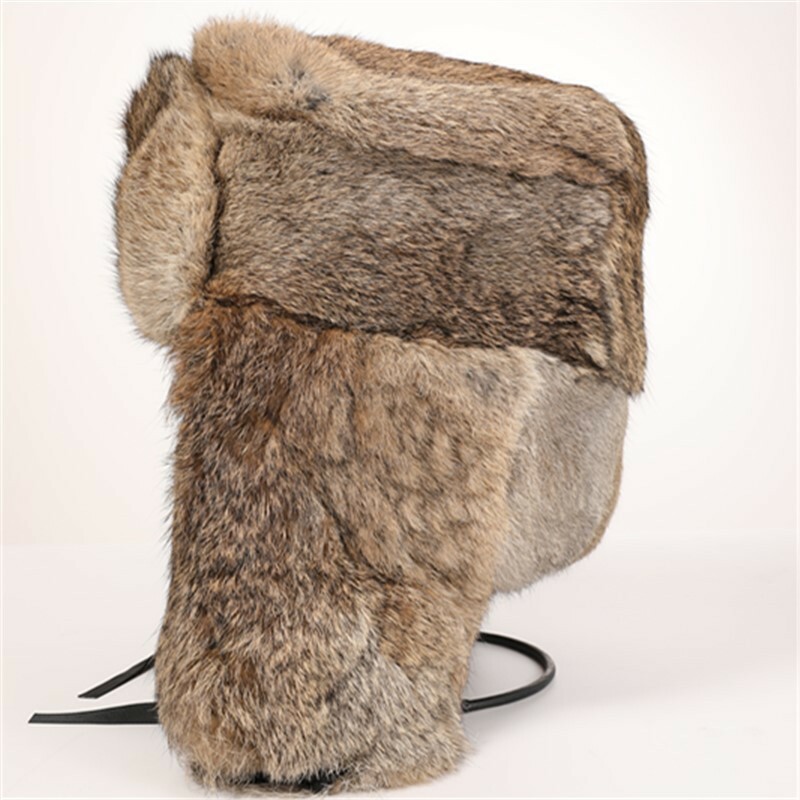 WWII German Luftwaffe M42 Rabbit Fur Cap Repro Military HAT brown SIZE ...