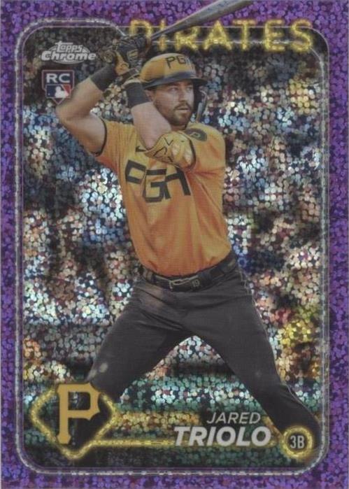 2024 Topps Chrome - Jared Triolo #79 Purple Speckle Refractor /299 (RC ...