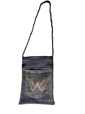 Hand made studded denim jean purses brand new cross body / shoulder | eBay