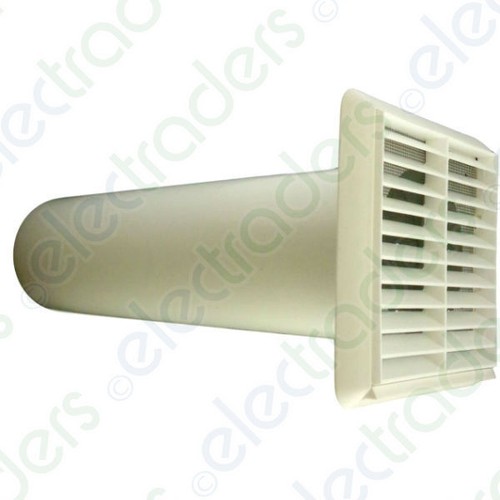 Extractor Fan Through Wall Fan Vent Grille Cover & Solid Ducting Pipe ...