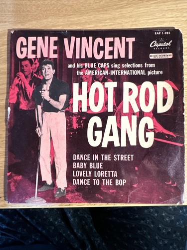 Gene Vincent-Hot Rod Gang Soundtrack Vinyl EP 7" Single.1958 Capitol ...