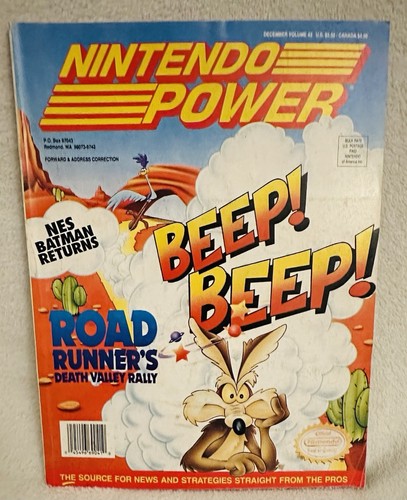 Nintendo Power Volume #43 (1992) Road Runner's Death Valley Rally Cover ...