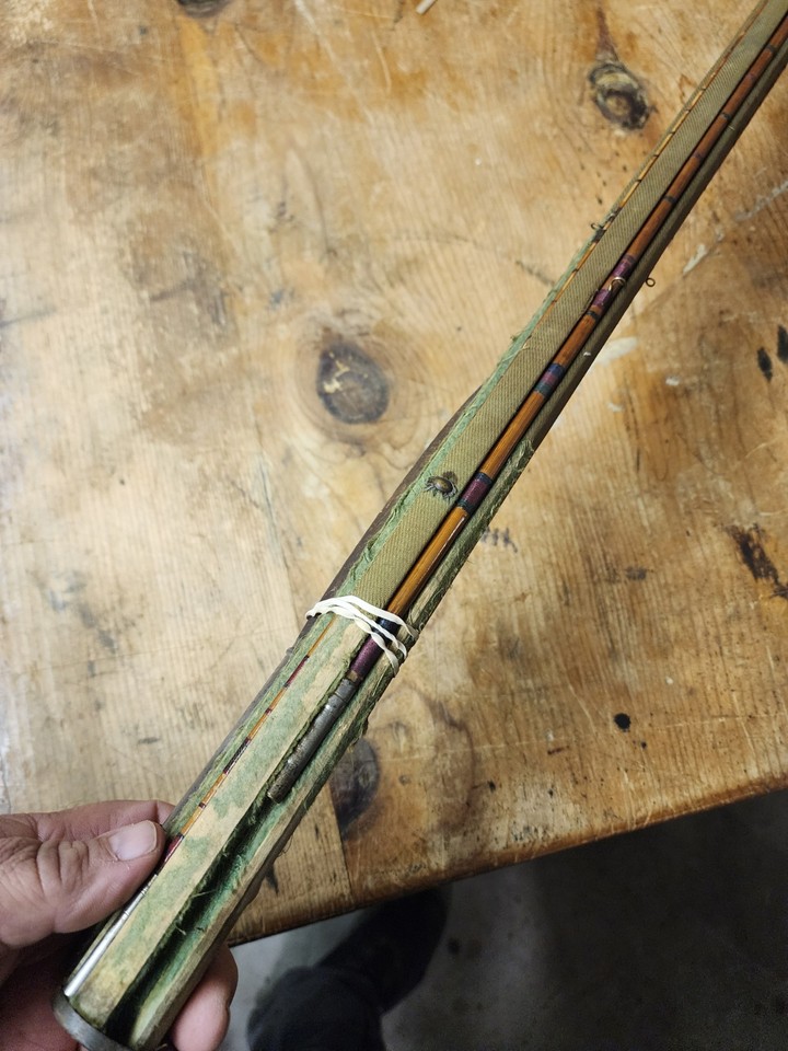 Antique Split Cane Bamboo Fly Fishing Rod c1895-1910 W/custom Fitted ...